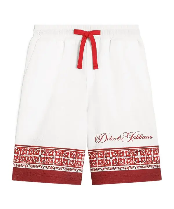 Dolce & Gabbana Majolica-print Double Piqué Bermuda Shorts