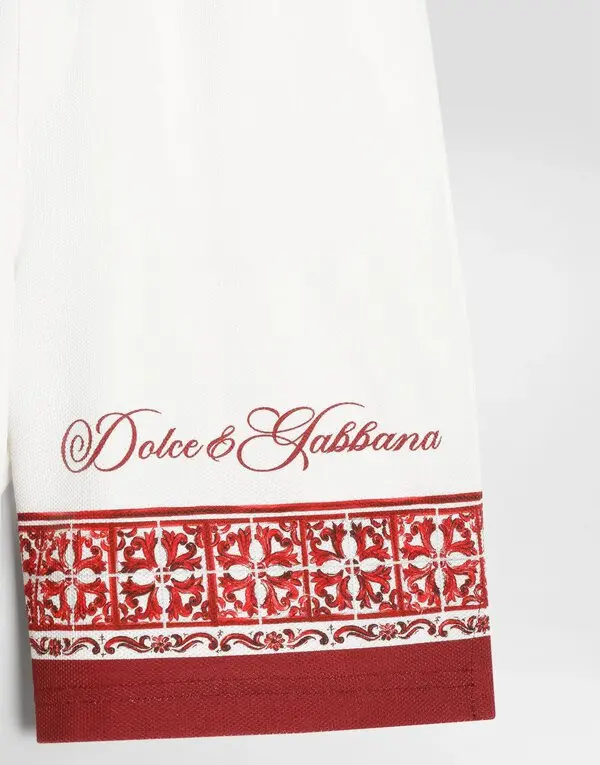 Dolce & Gabbana Majolica-print Double Piqué Bermuda Shorts
