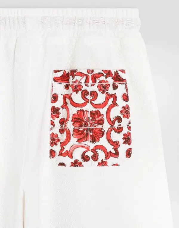 Dolce & Gabbana Majolica-print Double Piqué Bermuda Shorts