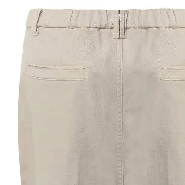 Brunello Cucinelli Pleated Relaxed Fit Trousers With Monili Embroidery - Cool Beige