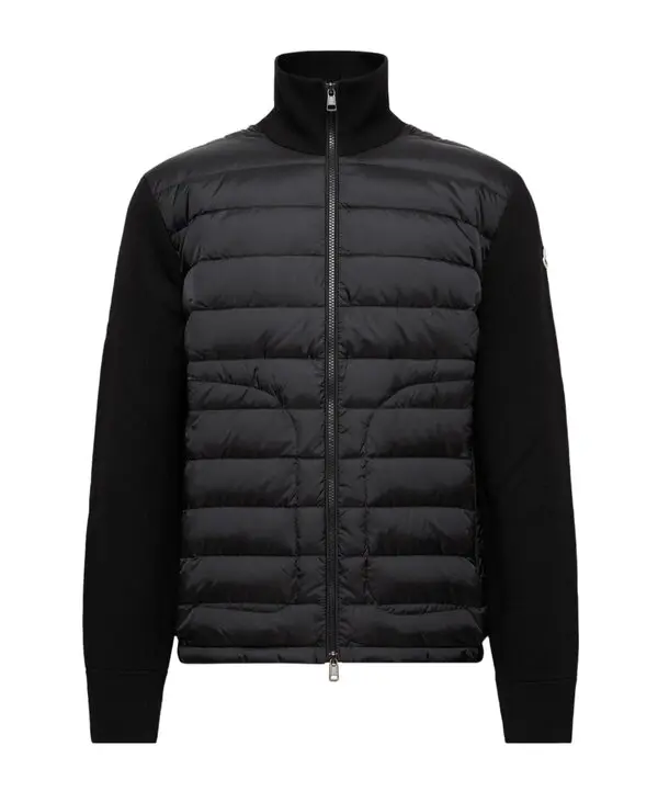 Moncler Padded Zip-up Cardigan - Black