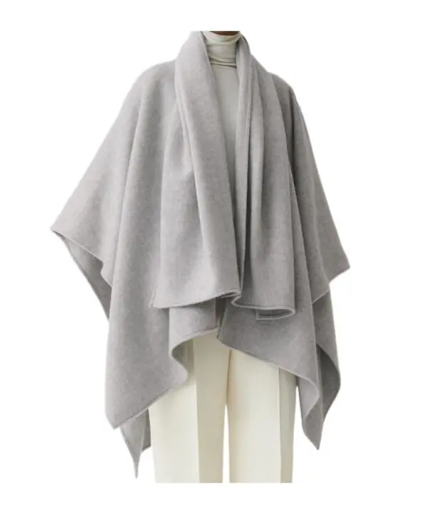 Fabiana Filippi Asymmetrical Shawl - Grey