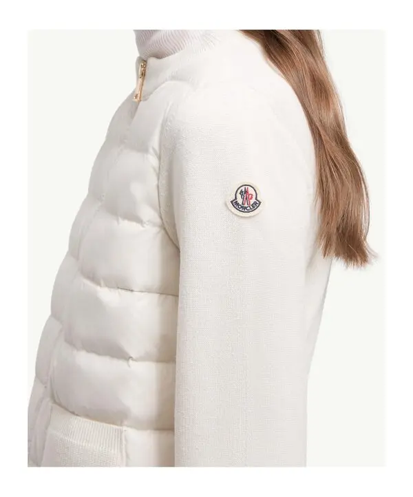 Moncler Wool Padded Zip-up Cardigan