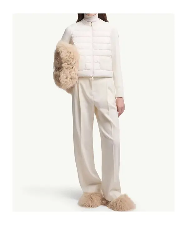Moncler Wool Padded Zip-up Cardigan