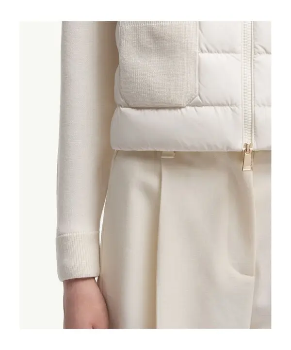 Moncler Wool Padded Zip-up Cardigan