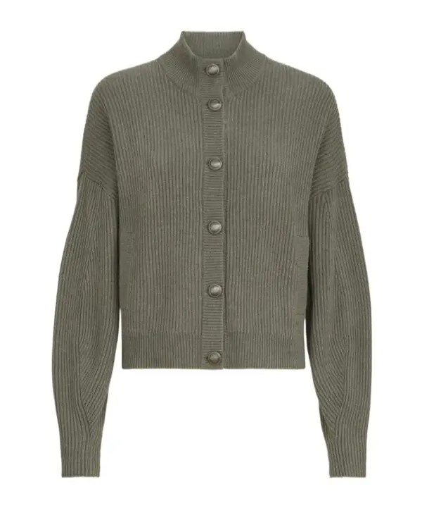 Brunello Cucinelli Cashmere English-rib Cardigan With Monili - Oregano