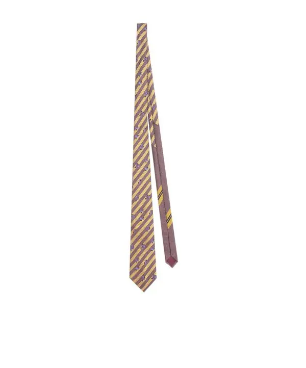 Dries Van Noten Printed Silk Tie