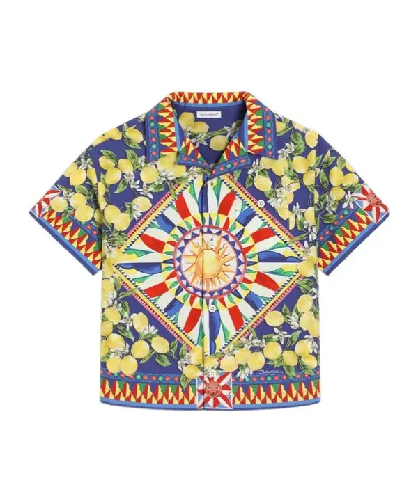 Dolce & Gabbana Carretto-print Poplin Shirt