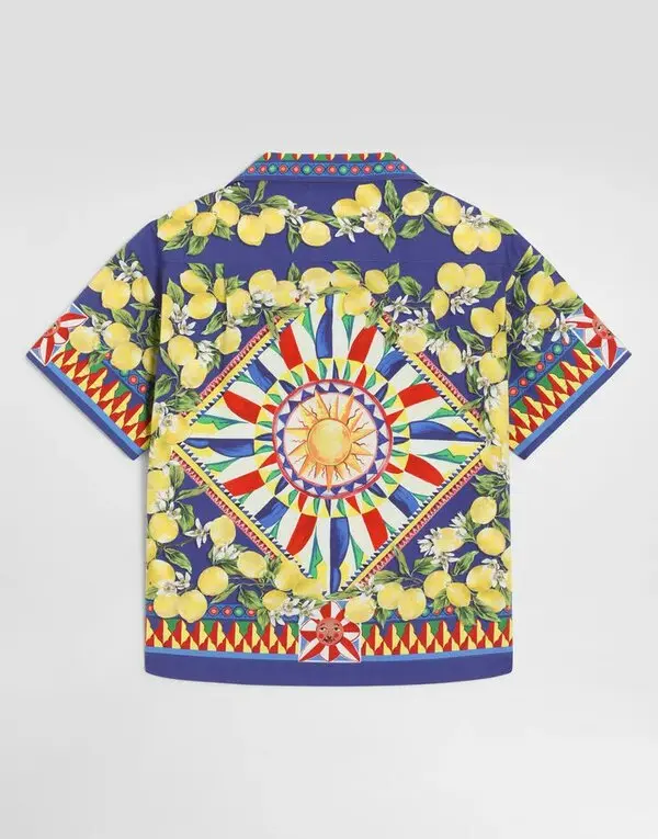Dolce & Gabbana Carretto-print Poplin Shirt