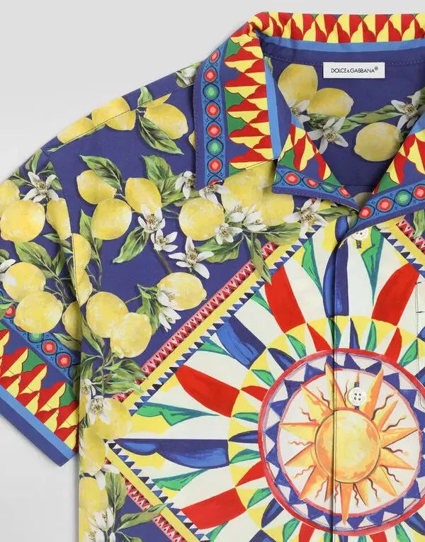 Dolce & Gabbana Carretto-print Poplin Shirt