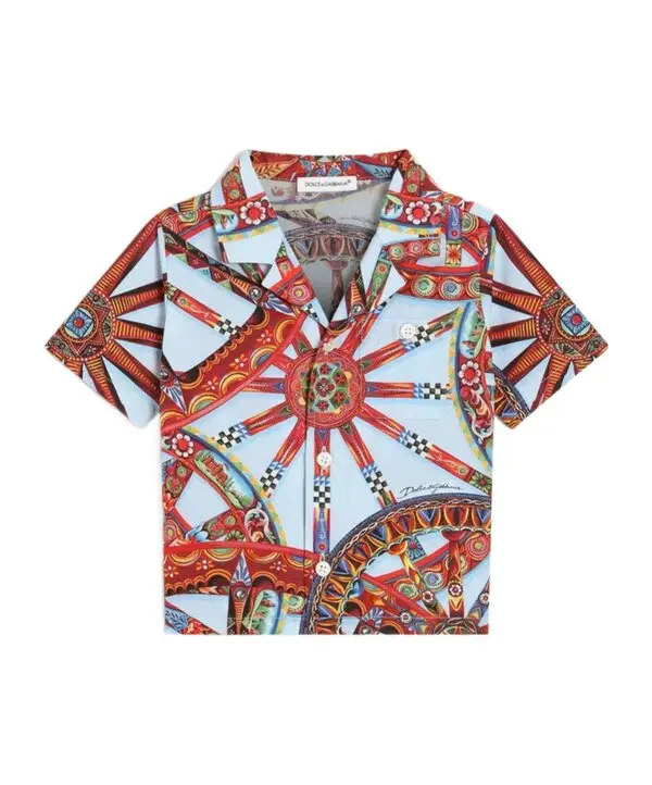 Dolce & Gabbana Carretto-print Poplin Shirt - Multicolor