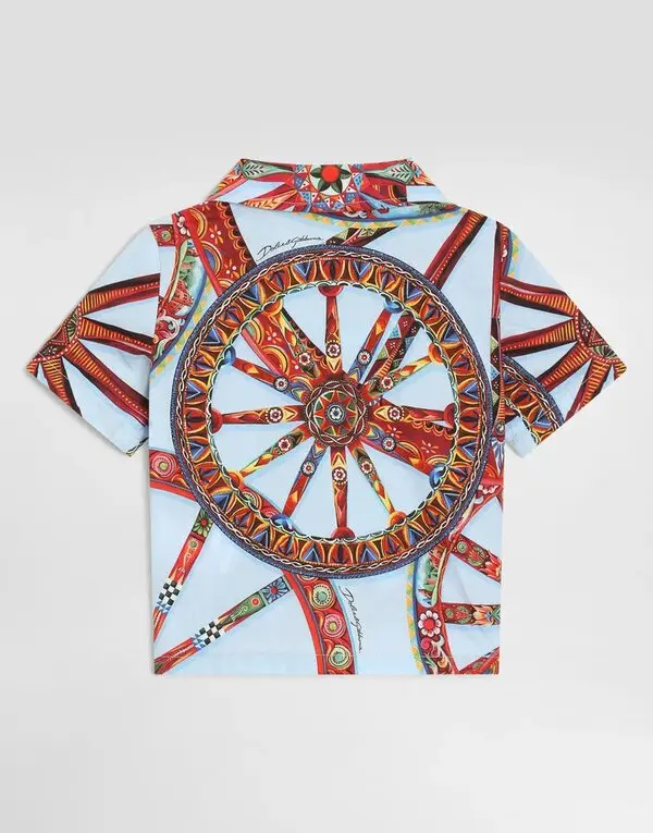 Dolce & Gabbana Carretto-print Poplin Shirt