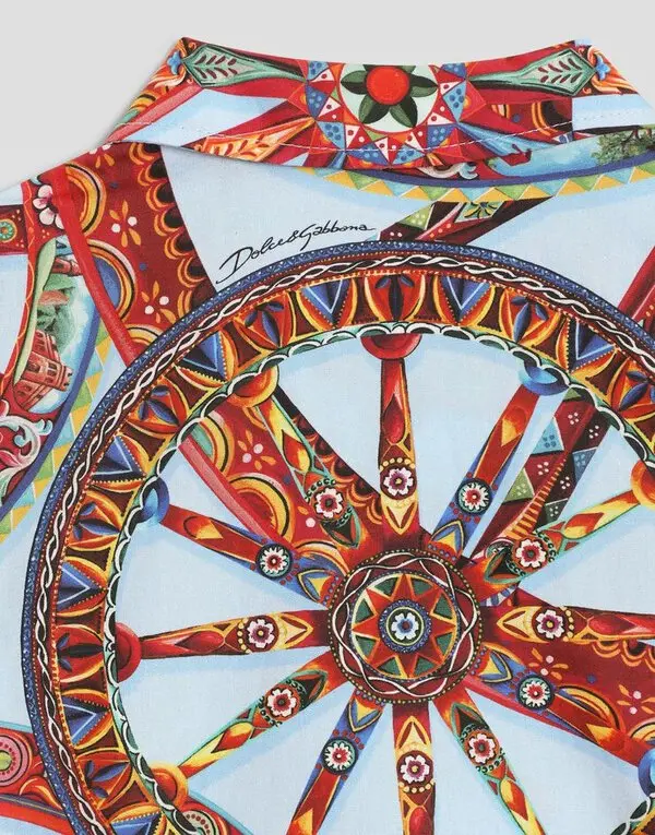 Dolce & Gabbana Carretto-print Poplin Shirt
