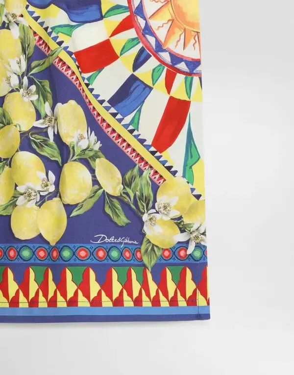 Dolce & Gabbana Carretto-print Poplin Bermuda Shorts