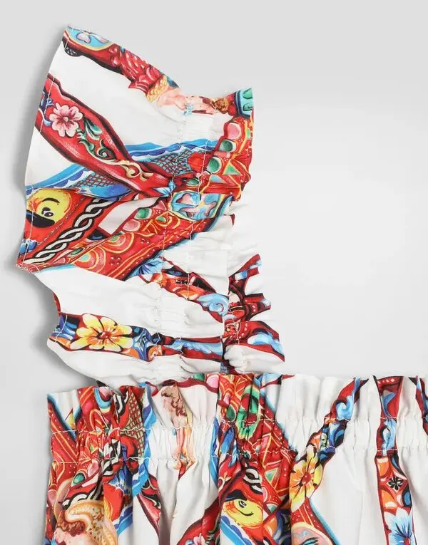Dolce & Gabbana Carretto-print Poplin Top