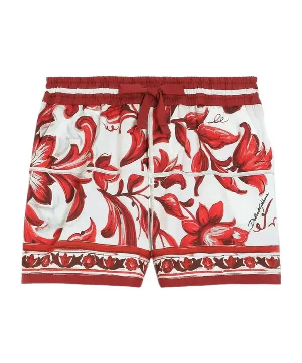 Dolce & Gabbana Majolica-print Poplin Bermuda Shorts