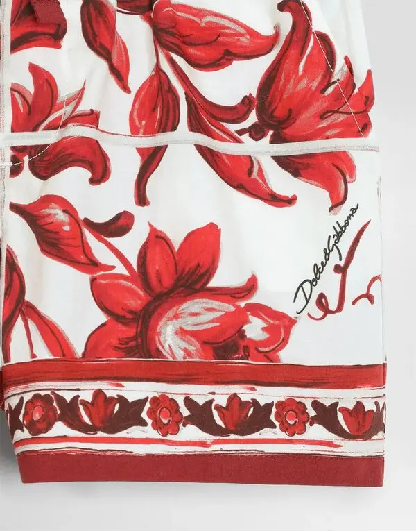 Dolce & Gabbana Majolica-print Poplin Bermuda Shorts