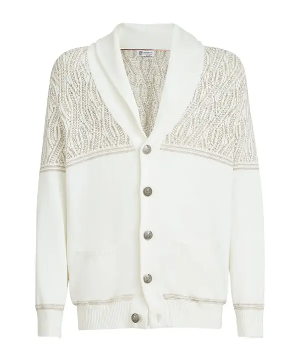 Brunello Cucinelli Cotton Jacquard Cardigan