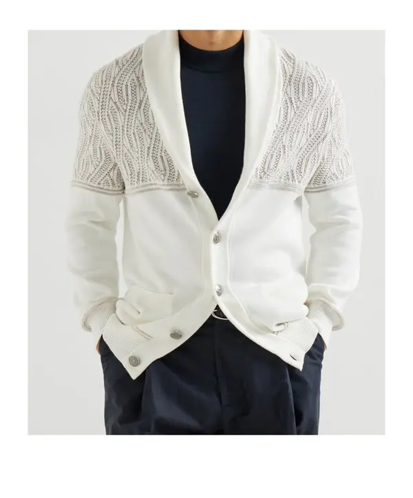 Brunello Cucinelli Cotton Jacquard Cardigan