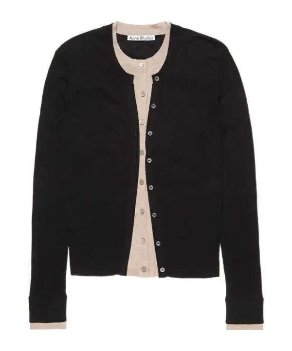 Acne Studios Sheer Buttoned Cardigan - Black