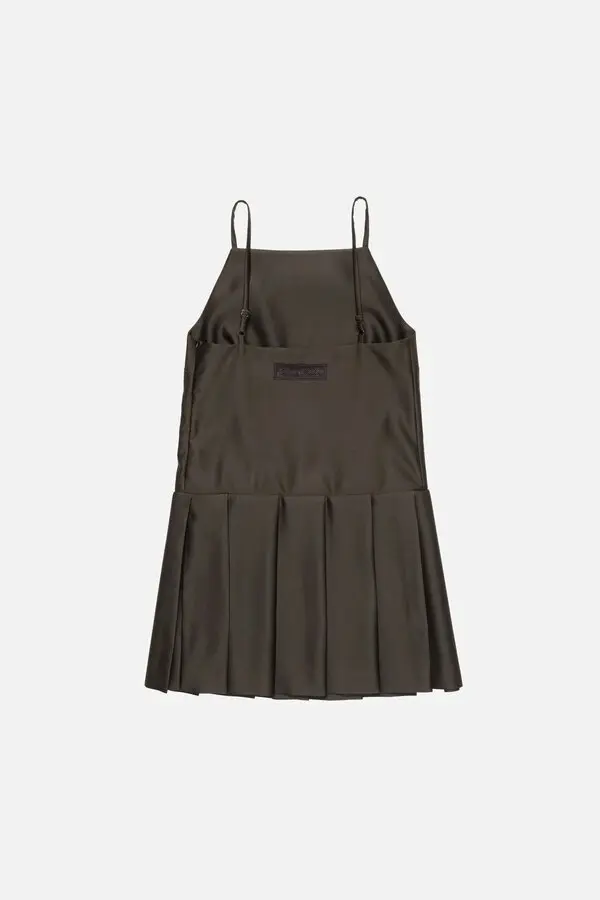 Acne Studios Strap Dress With Pleated Skirt