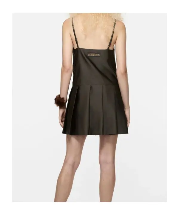 Acne Studios Strap Dress With Pleated Skirt