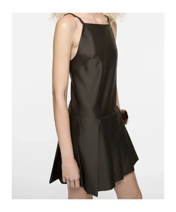 Acne Studios Strap Dress With Pleated Skirt