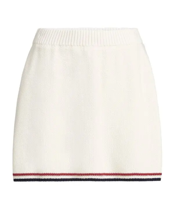 Brunello Cucinelli Cotton Piqué-effect Knit Mini Skirt