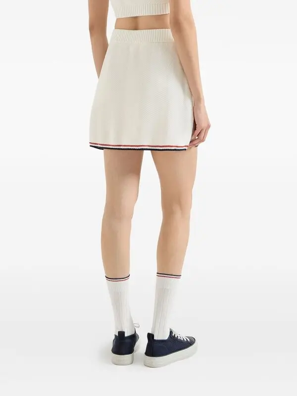 Brunello Cucinelli Cotton Piqué-effect Knit Mini Skirt