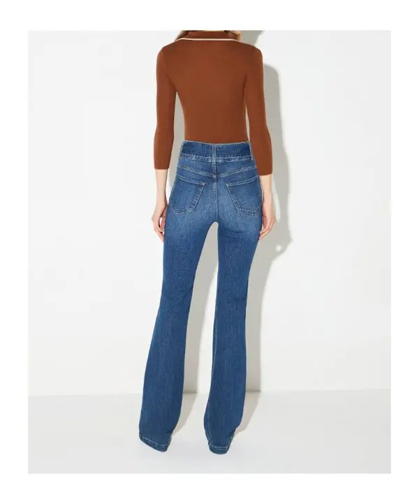 Elisabetta Franchi Ribbed Knit Polo Shirt