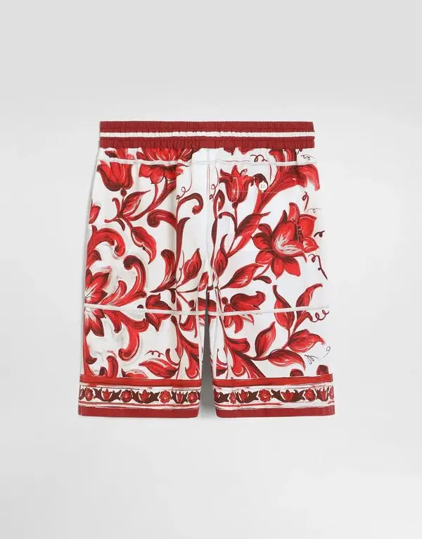 Dolce & Gabbana Majolica-print Poplin Bermuda Shorts