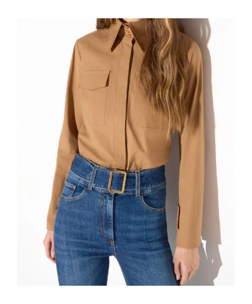 Elisabetta Franchi Cotton Shirt With Pockets