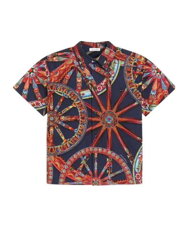 Dolce & Gabbana Carretto-print Poplin Shirt