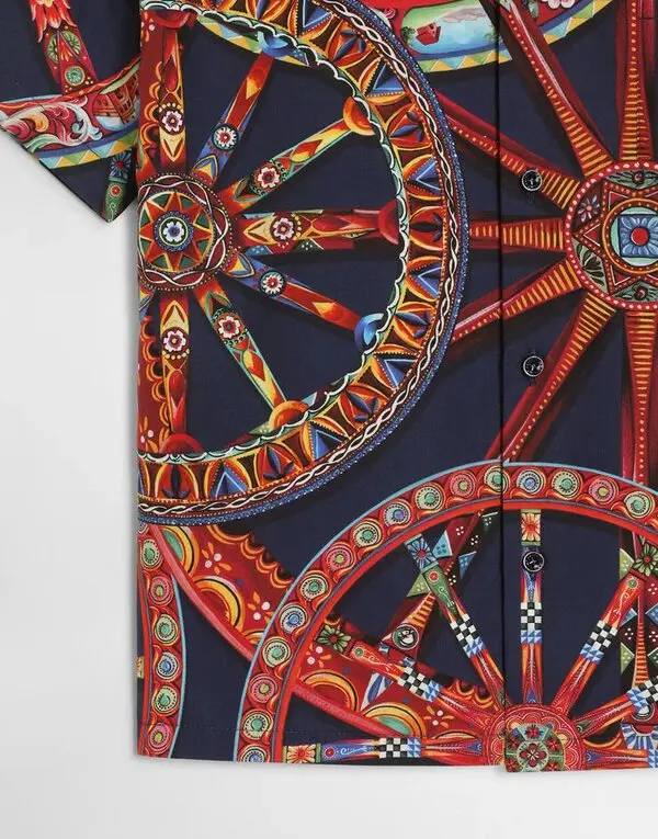 Dolce & Gabbana Carretto-print Poplin Shirt