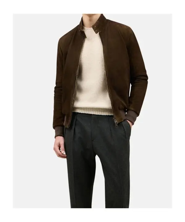 Boglioli Zip-fastening Suede Bomber Jacket