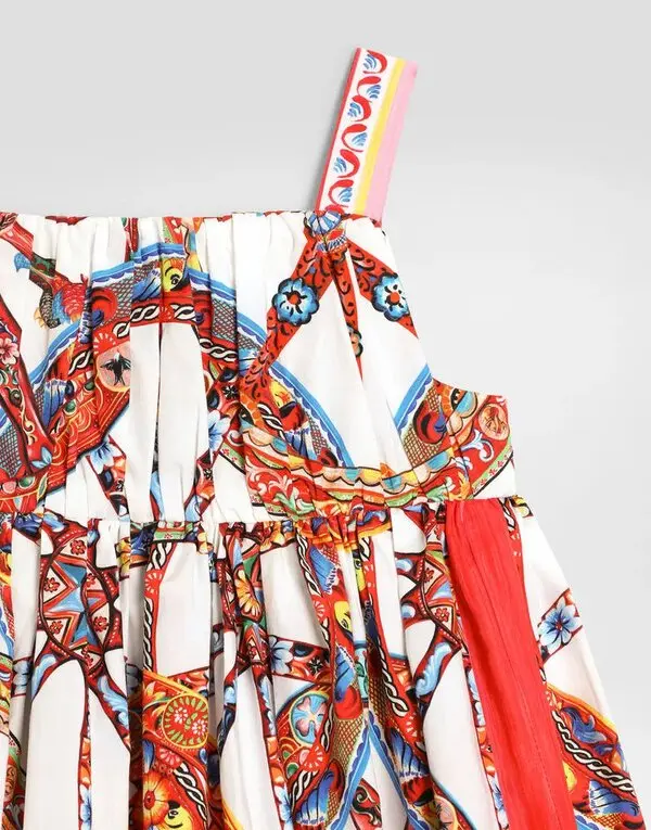 Dolce & Gabbana Carretto-print Poplin Dress