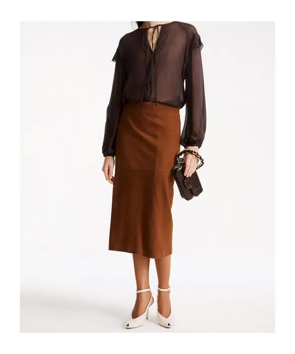 Marella Long-sleeved Ruffle Top