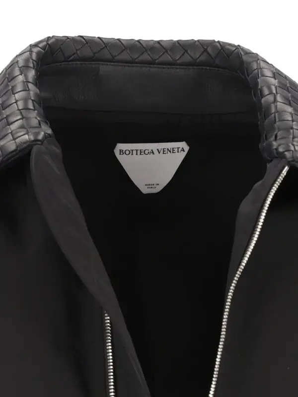 Bottega Veneta Intrecciato Collar Bomber Jacket