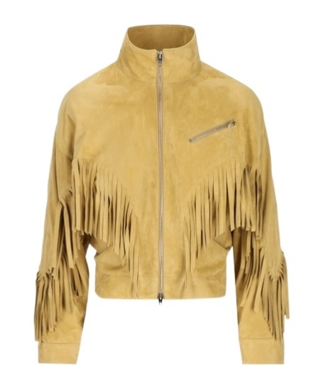 Celine High Neck Long Sleeve Casual Jacket - Yellow
