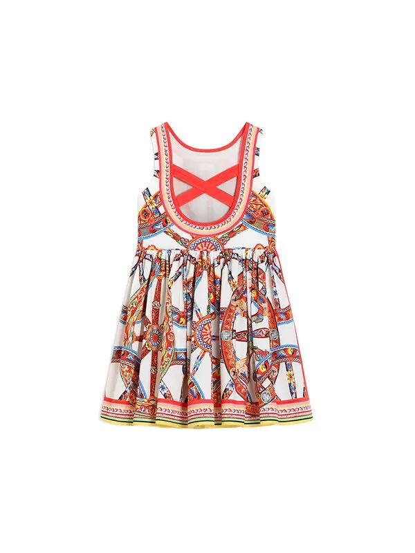 Dolce & Gabbana Round Neck Sleeveless Dress
