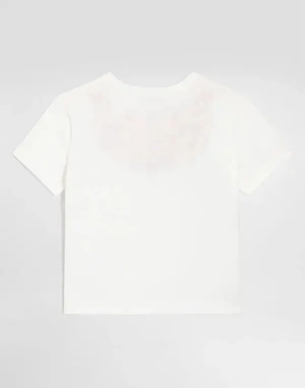 Dolce & Gabbana Jersey T-shirt With Print And Sequin Embroidery