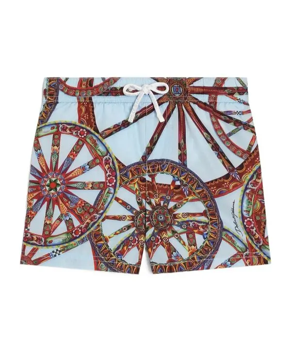 Dolce & Gabbana Carretto-print Nylon Swim Boxer Shorts - Multicolor
