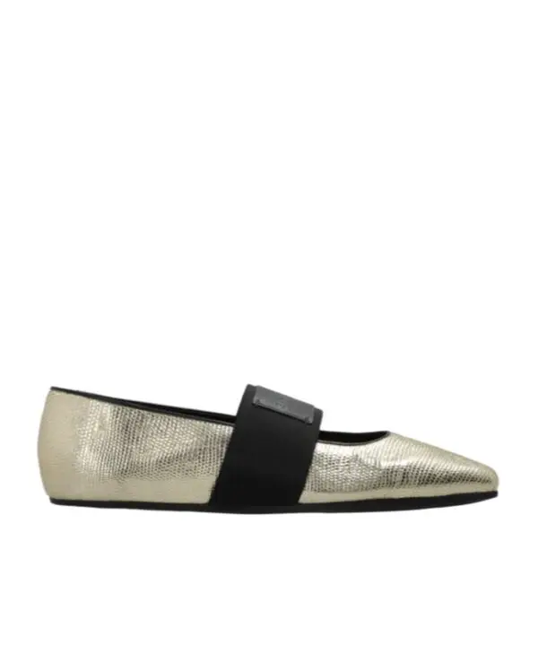 Givenchy Sliced Strap Ballet Flats - Gold