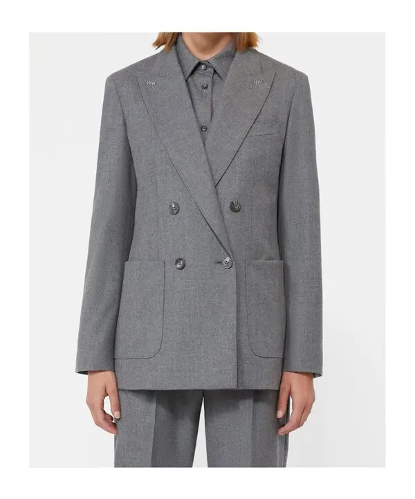 Max Mara Long-sleeved Tailored Blazer With Patch Pockets