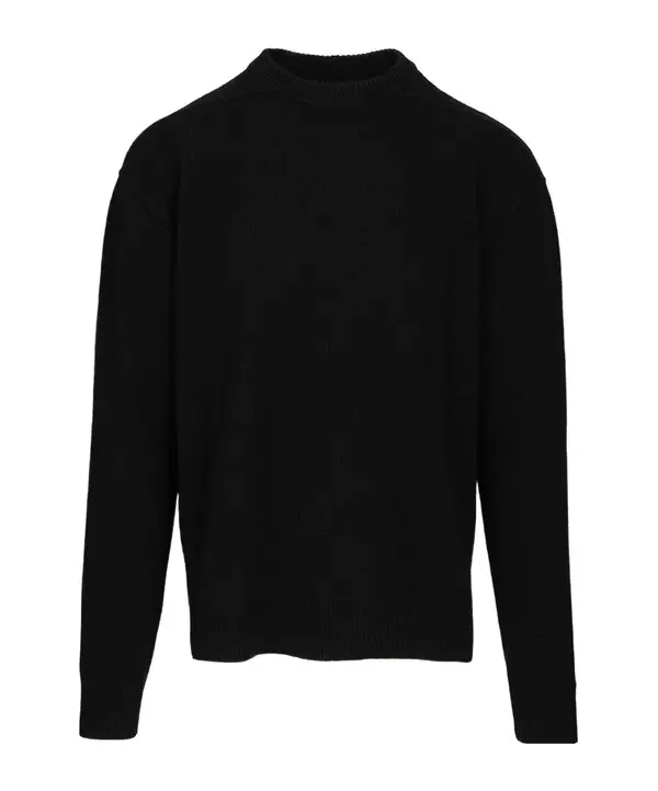 Rick Owens Crew Neck Long-sleeved Knitwear - Black