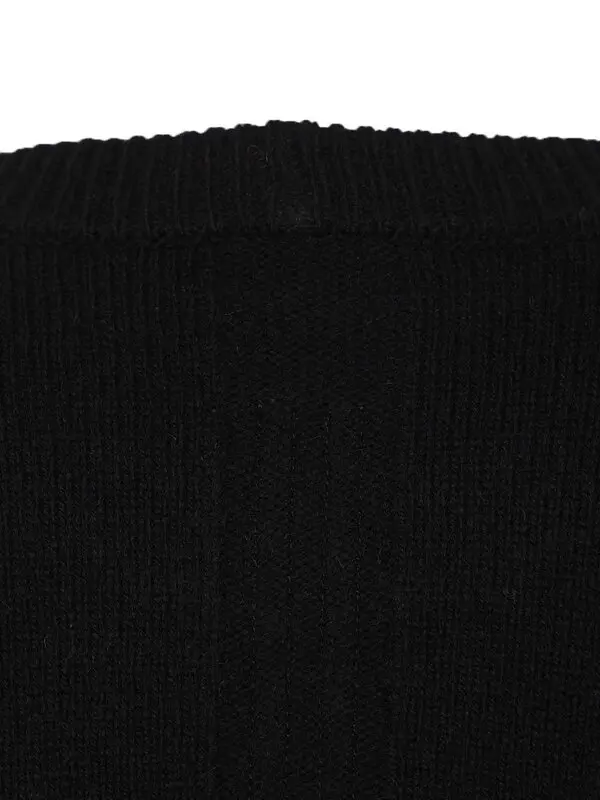 Rick Owens Ribbed Crew Neck Knitted Sweater