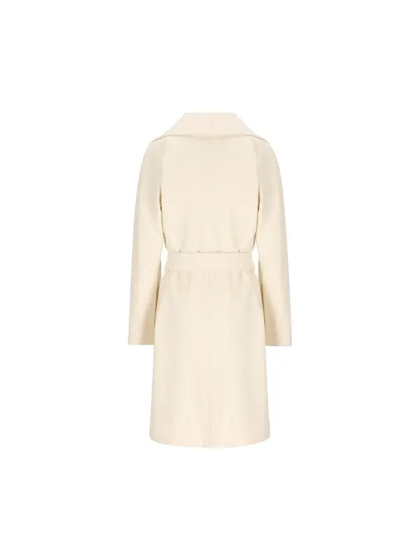 Max Mara Belted Coat - White