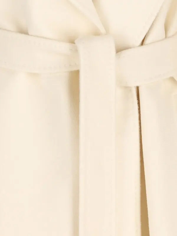 Max Mara Belted Coat - White