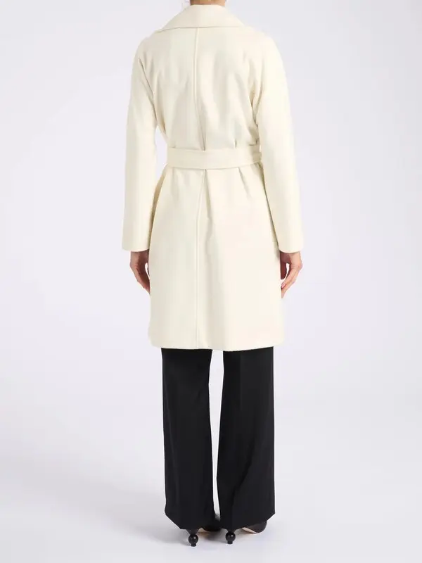Max Mara Belted Coat - White