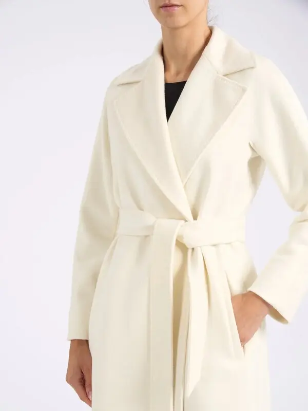 Max Mara Belted Coat - White